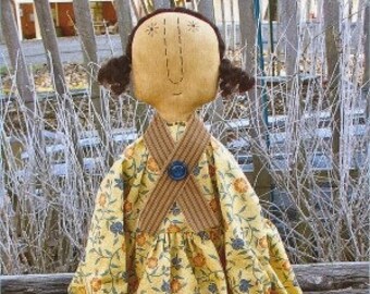 Jennie EPATTERN Primitive Country Cloth Doll Craft Digital - Etsy