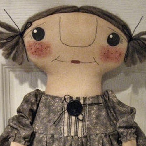 Nora EPATTERN Primitive Country Cloth Doll Craft Digital - Etsy