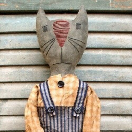 Kiki Kitty EPATTERN Primitive Country Cat Plush Cloth Doll - Etsy