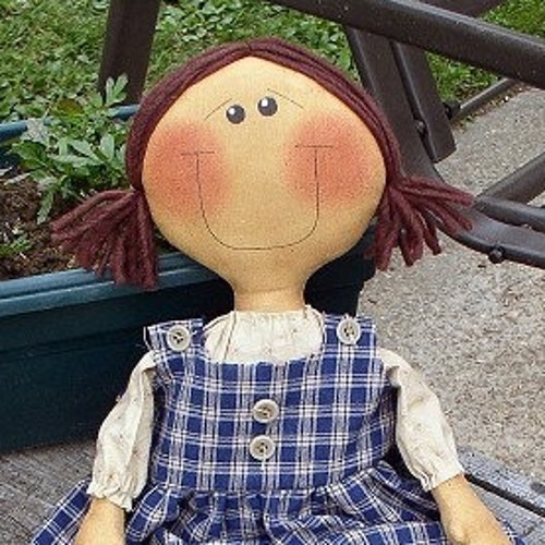 Sew Suzie EPATTERN primitive Country Craft Cloth Doll Digital - Etsy