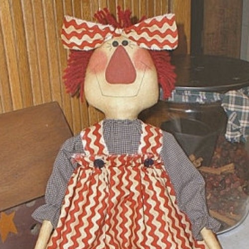 Sew Suzie EPATTERN primitive Country Craft Cloth Doll Digital - Etsy