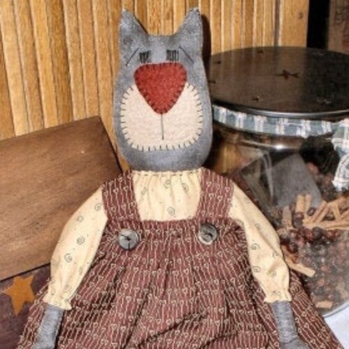 Kiki Kitty EPATTERN Primitive Country Cat Plush Cloth Doll - Etsy