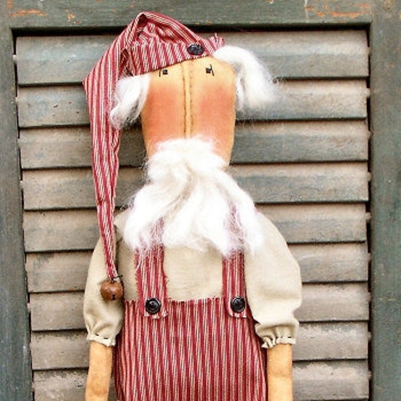 Primitive Santa Pattern - Etsy