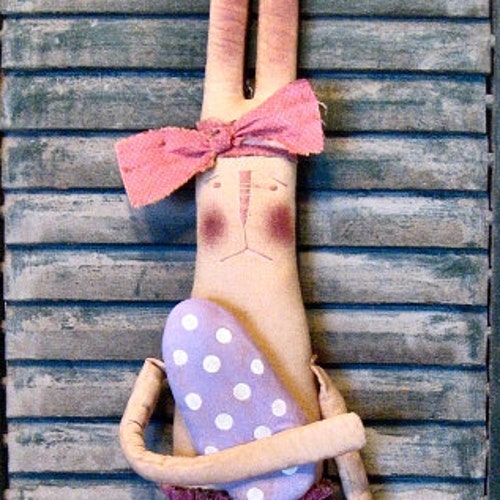 Rodney Rabbit Epattern...primitive Easter Bunny Cloth Doll - Etsy
