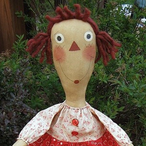 Jennie EPATTERN Primitive Country Cloth Doll Craft Digital | Etsy