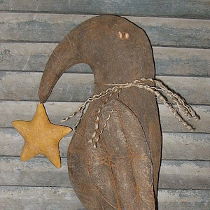 Crow With Star Epattern...primitive Country Craft Digital - Etsy