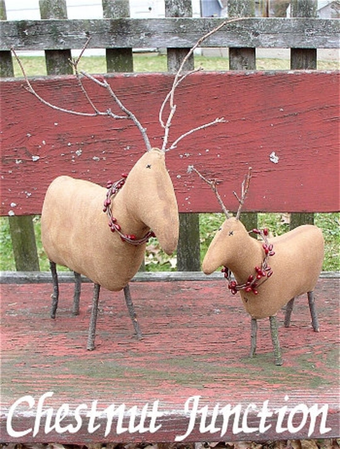 Primitive Reindeer EPATTERN Primitive Country Christmas Cloth Doll ...