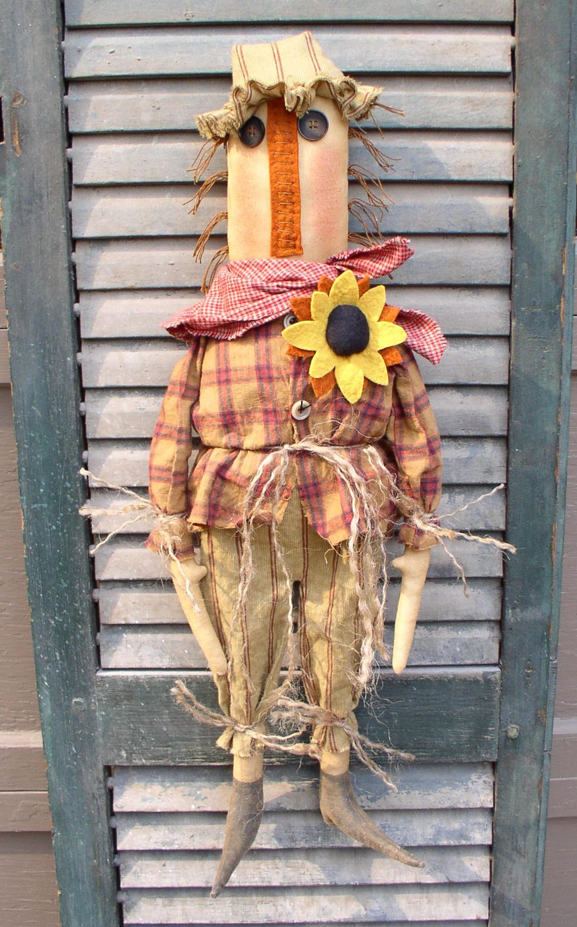 Scarecrow Moe EPATTERN - Primitive Halloween Fall Thanksgiving Cloth ...