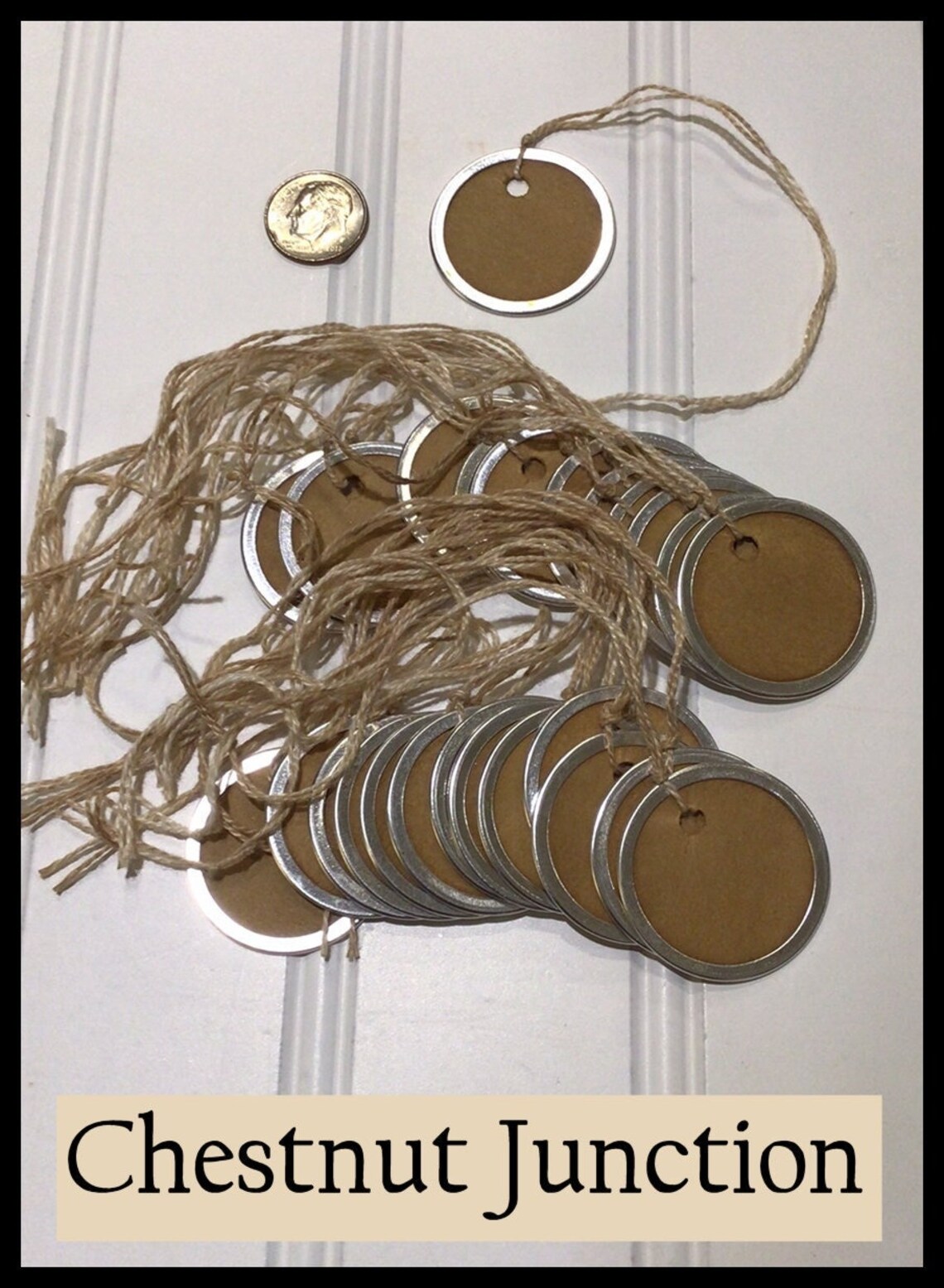 PRIMITIVE ROUND Tags...set of 25...coffee Stained Hang Tags Ready to ...