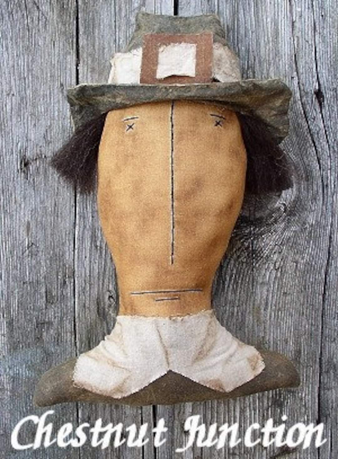 Mr Pilgrim EPATTERN Primitive Thanksgiving Fall Autumn Cloth Doll Craft ...