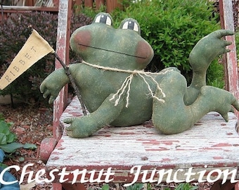 Primitive Frog Doll Pattern, PDF Spring Sewing Instant Download ...