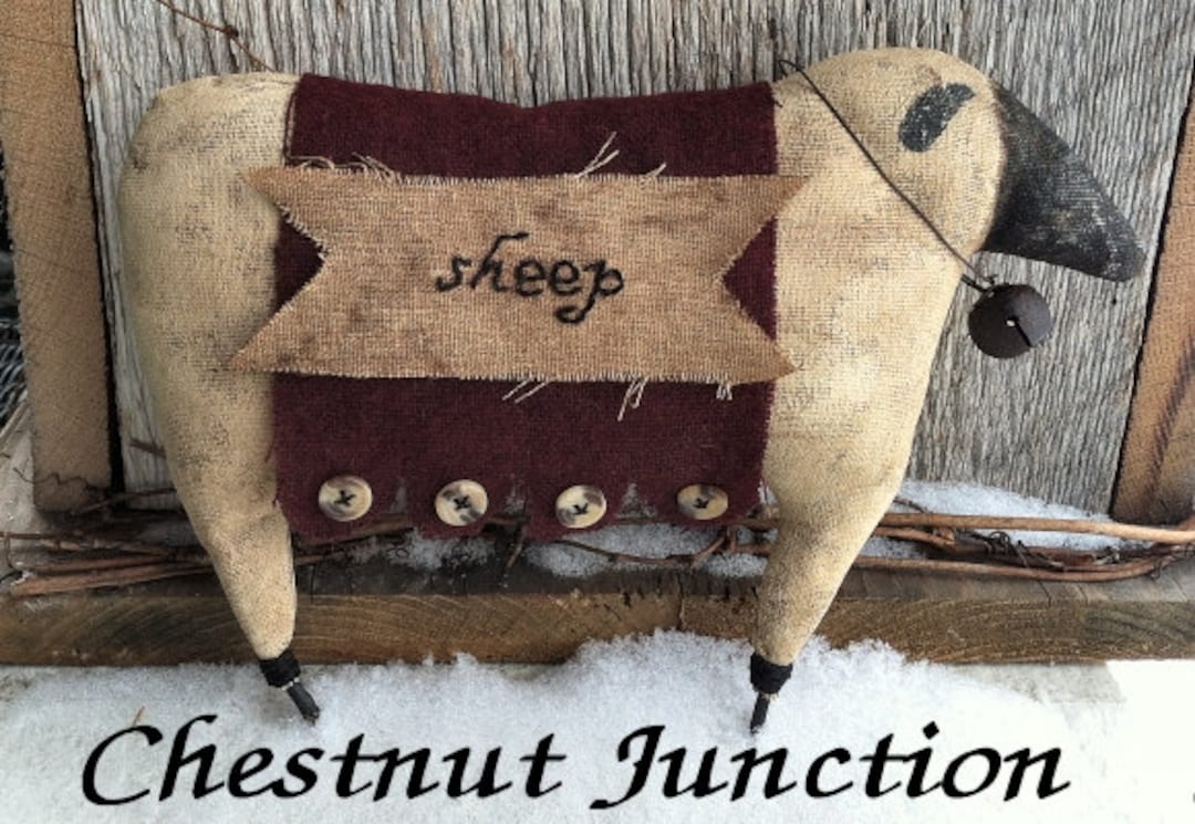 Olde Sheep Epattern...primitive Country Cloth Doll Craft Digital ...