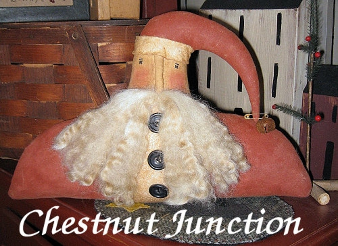 Mr. Kringle EPATTERN - Primitive Christmas Santa Sitter Cloth Doll ...