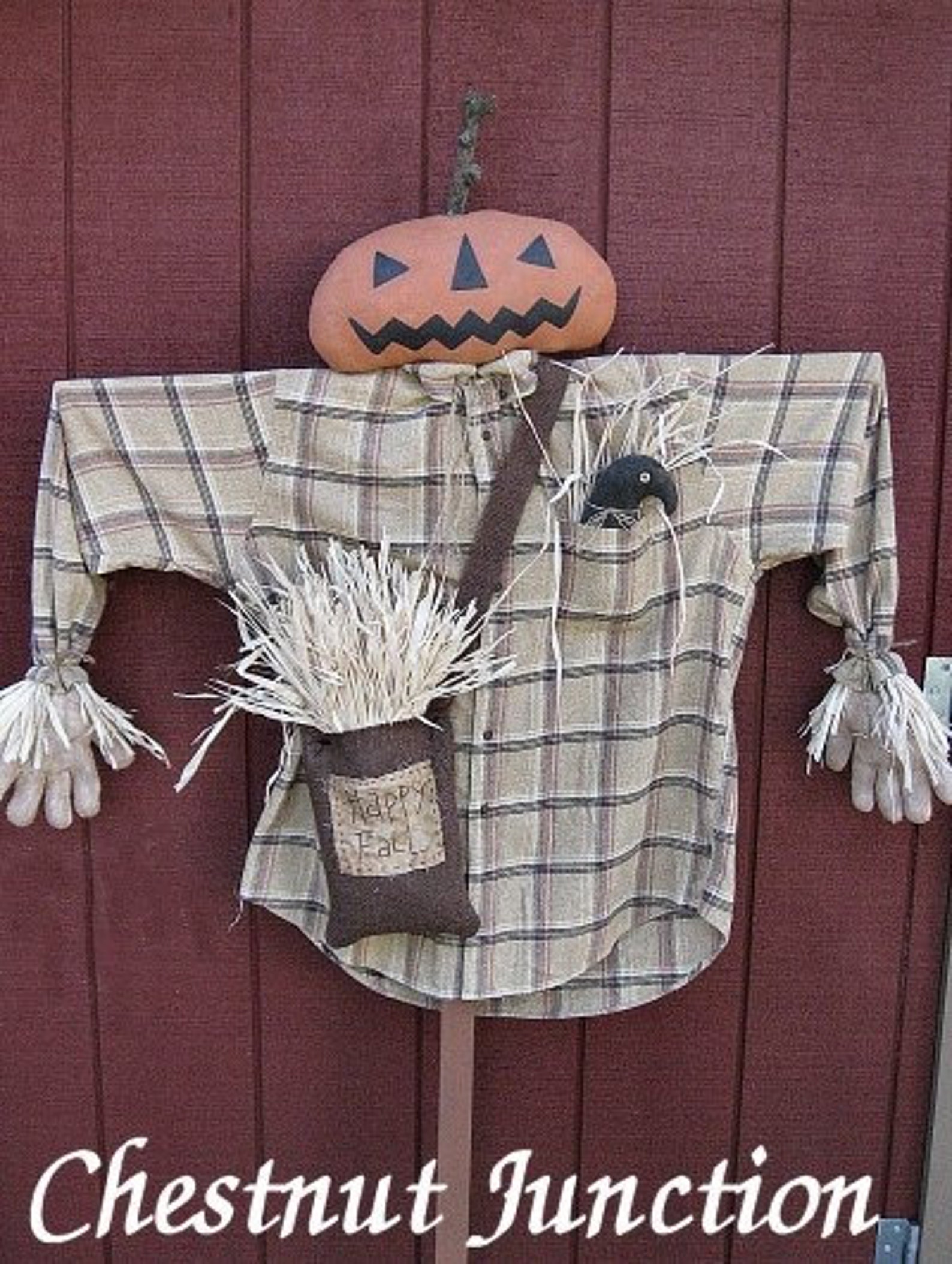 Jack Scarecrow Epattern-primitive Fall Halloween Harvest Thanksgiving ...