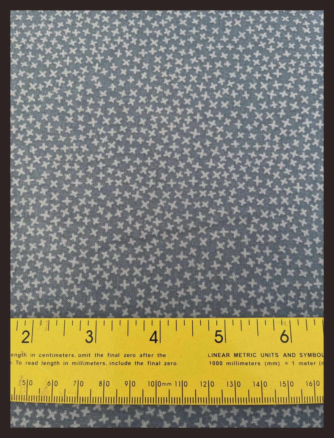 Blue Calico Fabric With X's Print...1/2 Yd...100% Cotton...42" Wide ...