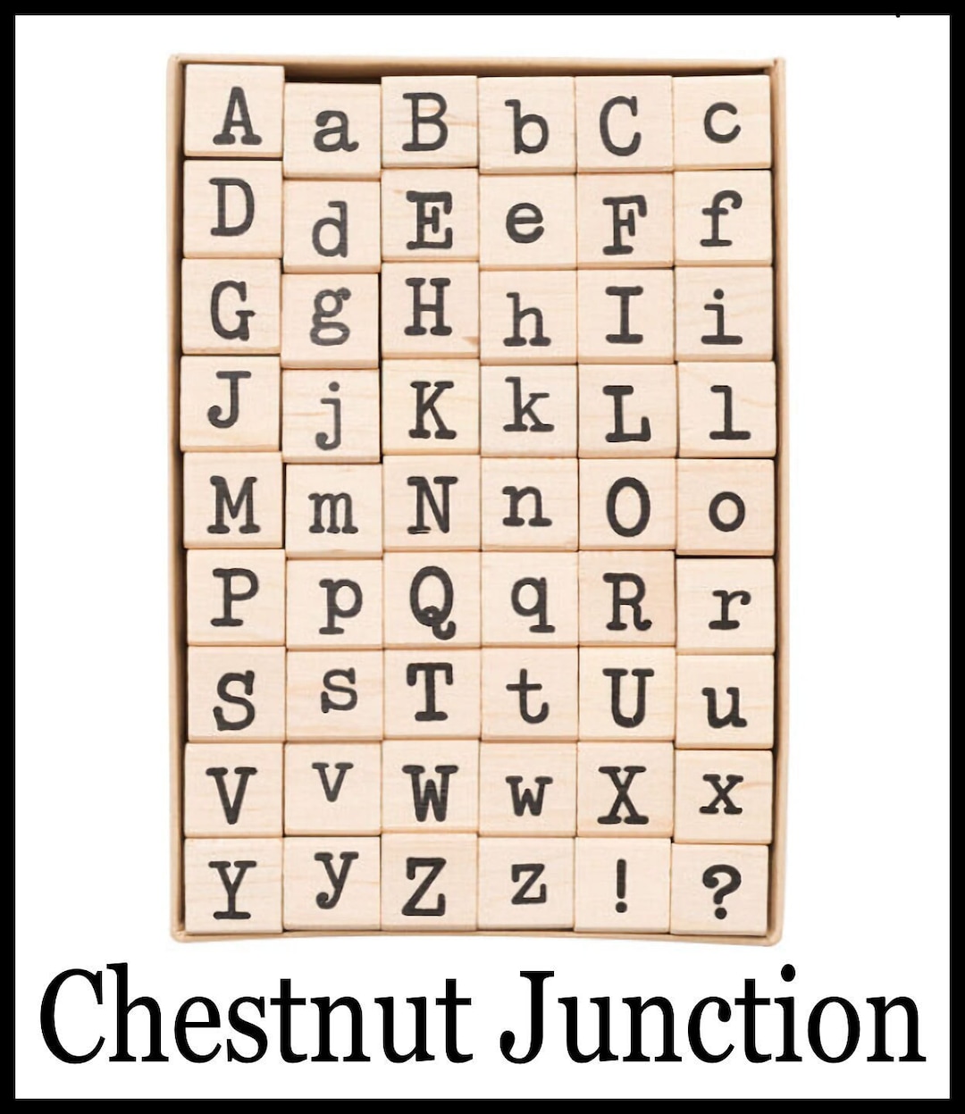 ALPHABET RUBBER Stamps...new...wood Mount...set of 54 Bold...upper ...