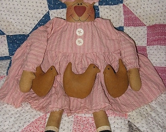 Bunny Rabbit Epattern-primitive Cloth Doll Craft Digital - Etsy