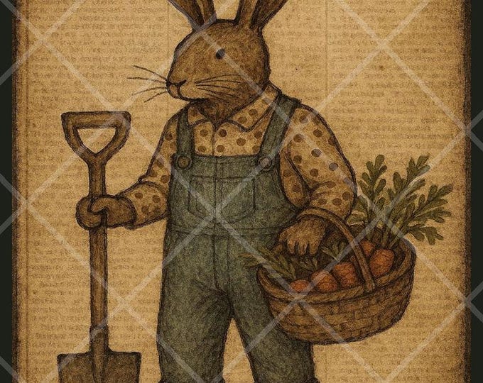 Primitive Carrot Labels, Bundle, 4 Styles, 8x8 Inch Primitive Farmhouse ...