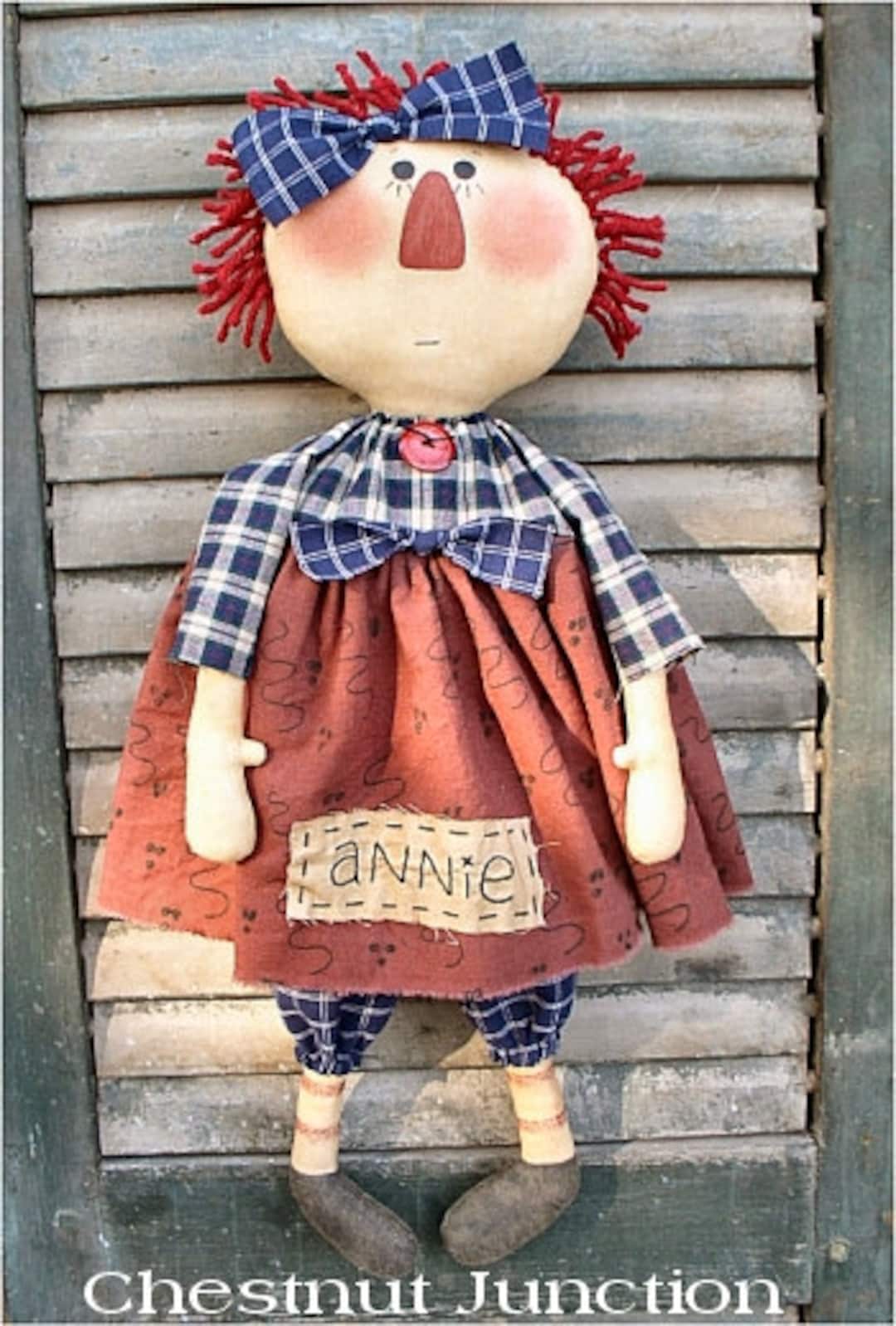 Annie Epattern...primitive Country Craft Cloth Doll Digital Download ...