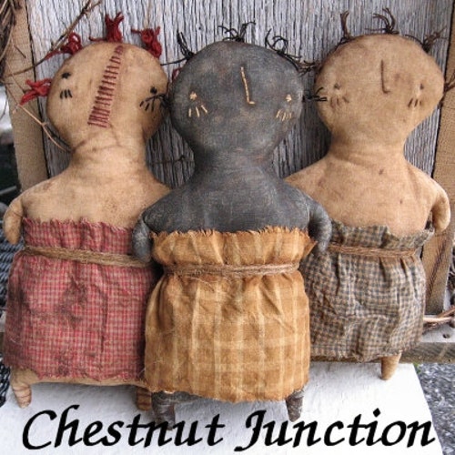 Stump Sisters Epattern...primitive Country Cloth Doll Craft - Etsy
