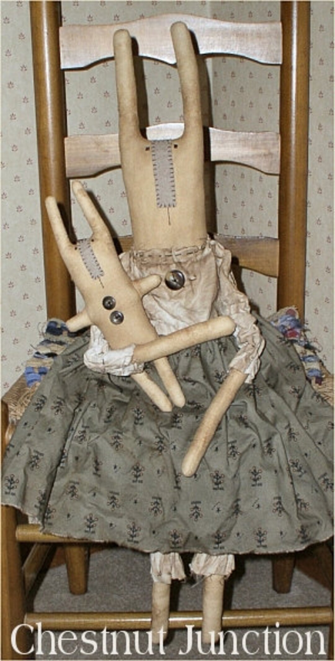 Bonnie & Bev Epattern...primitive Country Easter Spring Cloth Doll ...