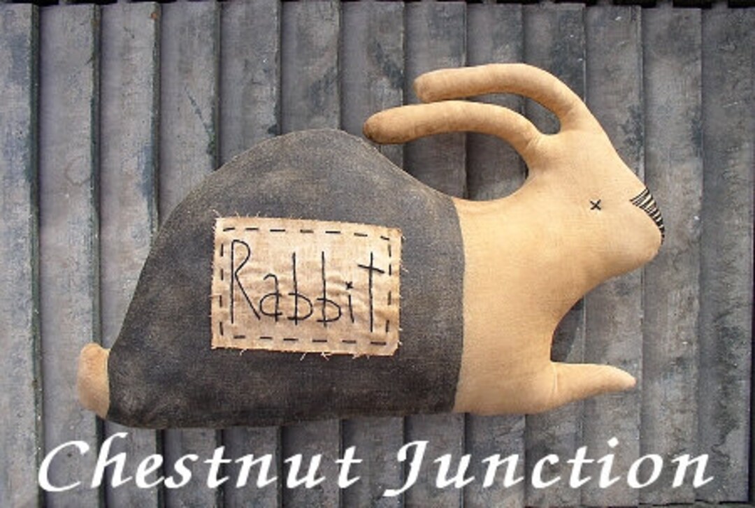 Folk Rabbit Epattern...primitive Country Cloth Doll Craft Decoration ...