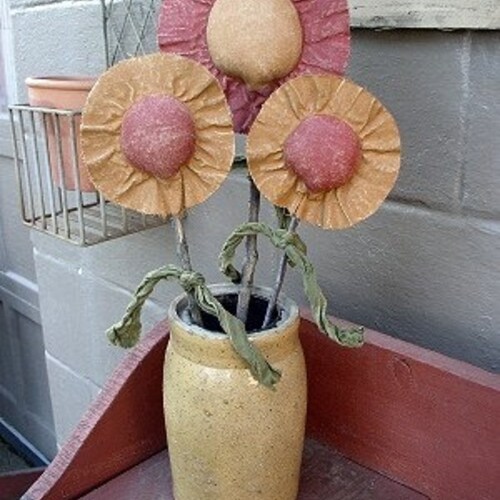 Primitive Garden Flowers Epattern - Etsy