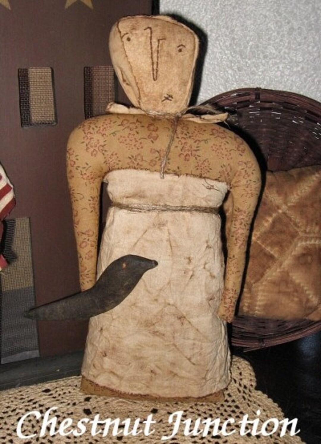 Mrs James EPATTERN... Primitive Country Cloth Doll Craft Digital ...