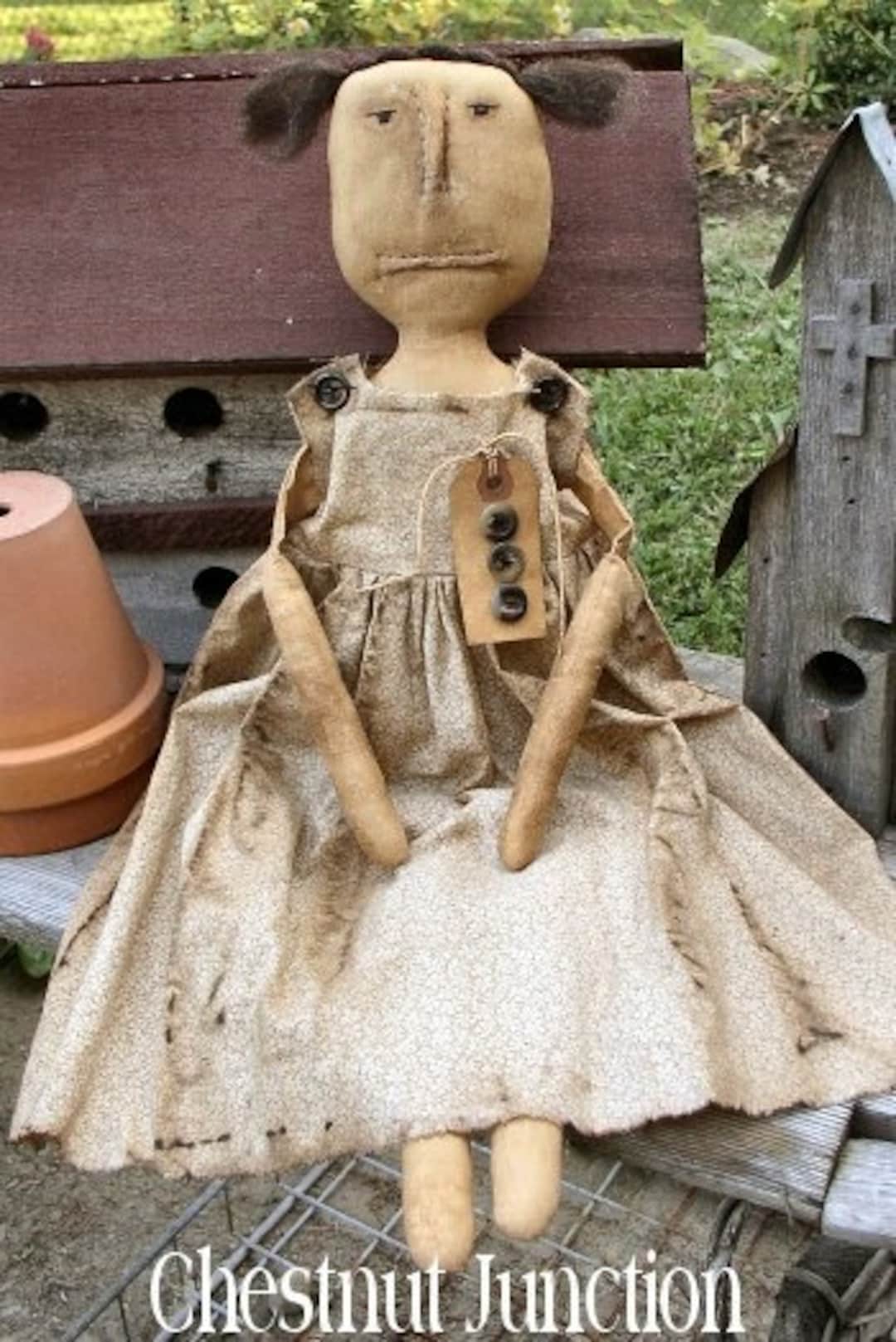 Mizz Button EPATTERN Primitive Country Cloth Doll Craft Digital ...