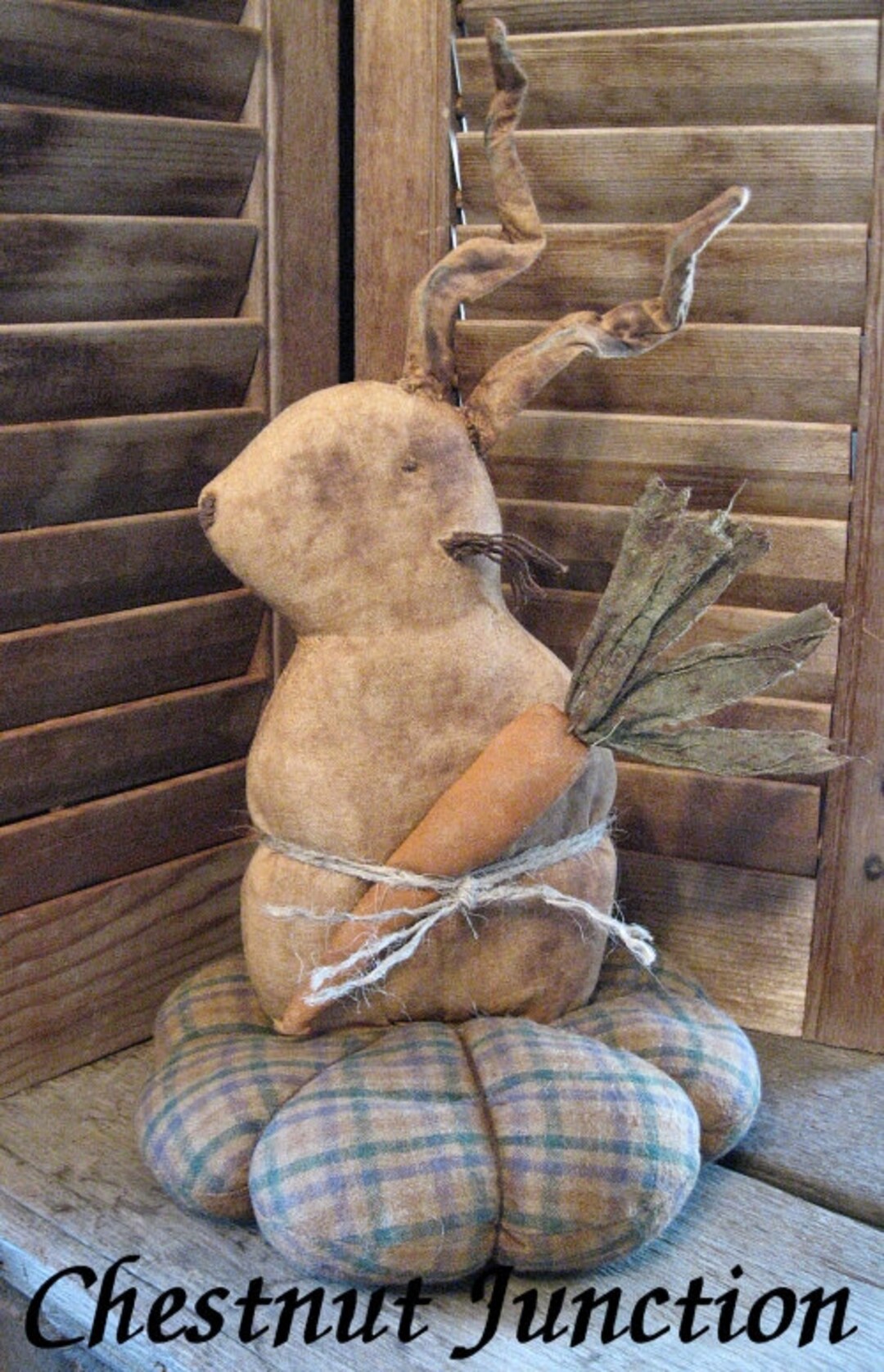 Rabbit Pinkeep Epattern...primitive Country Cloth Doll Easter Spring ...