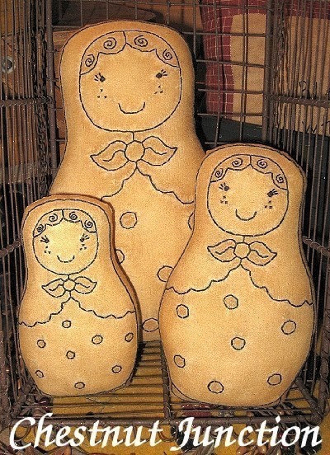 Stacking Dolls EPATTERN - Country Stitchery Cloth Doll Craft Primitive ...