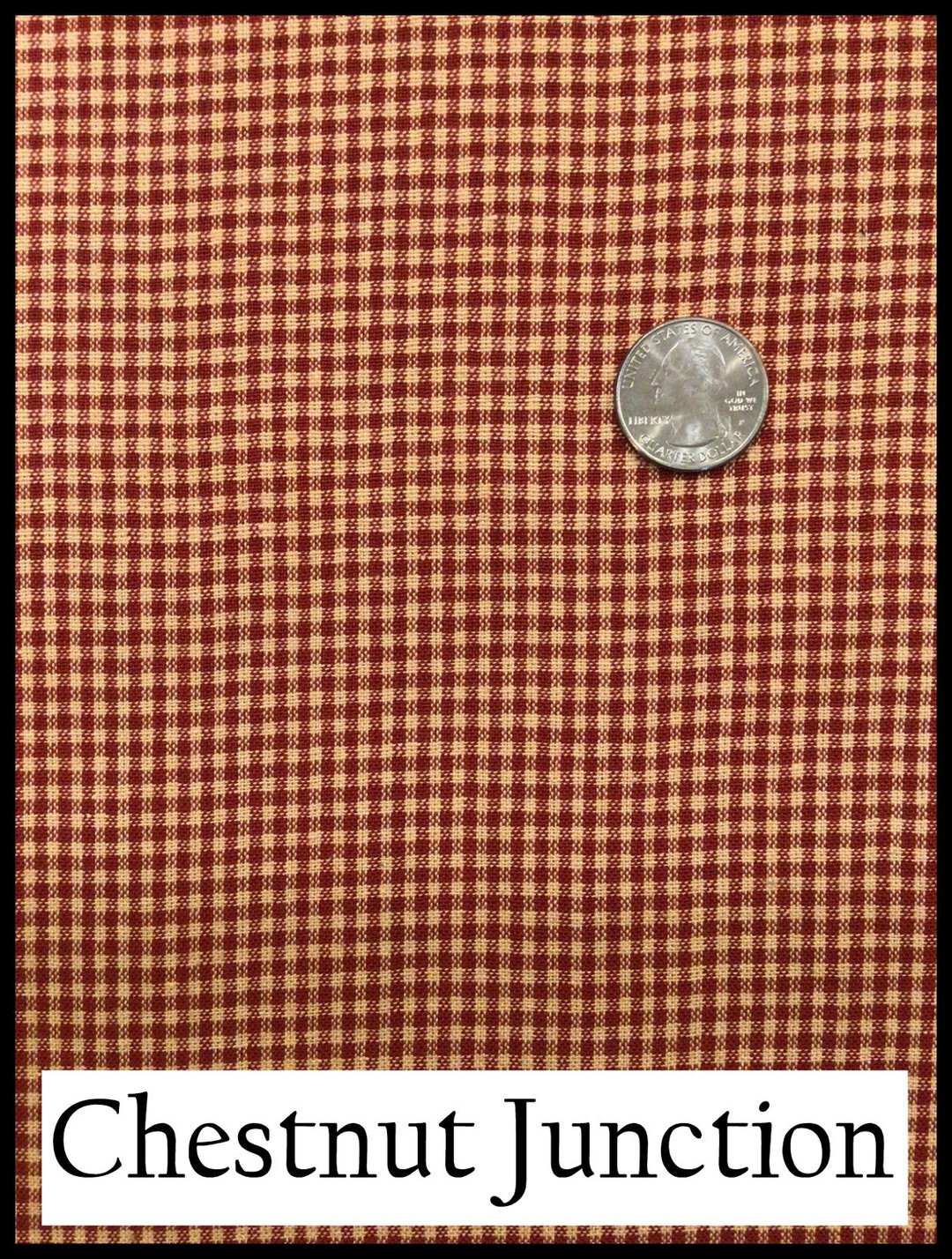 BARN RED HOMESPUN Fabric...1/2 Yd...100% Cotton...44" Wide...red & Tan ...
