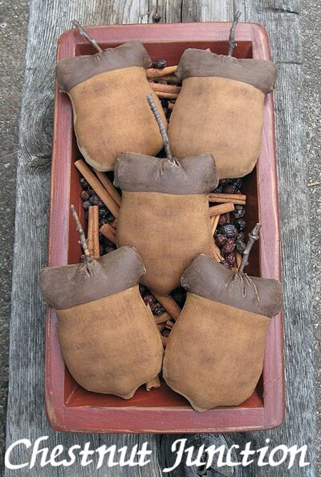 Acorn Ornies EPATTERN -primitive Fall Thanksgiving Autumn Halloween ...