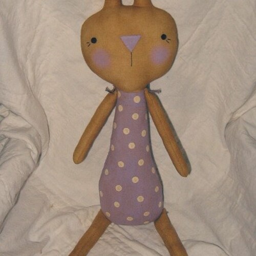 Bunny Rabbit Annie Epattern-primitive Cloth Doll Craft Digital - Etsy