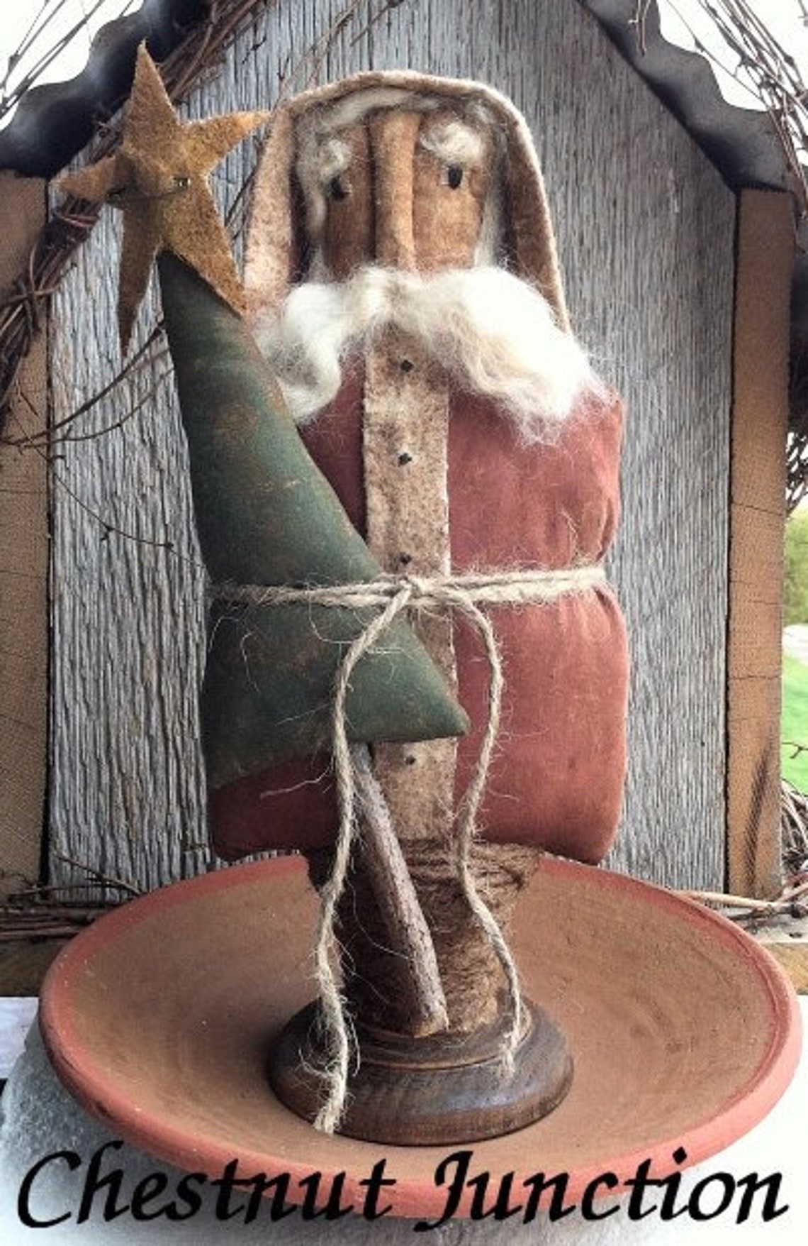 Olde Klaus Epattern...primitive Country Christmas Santa Cloth - Etsy