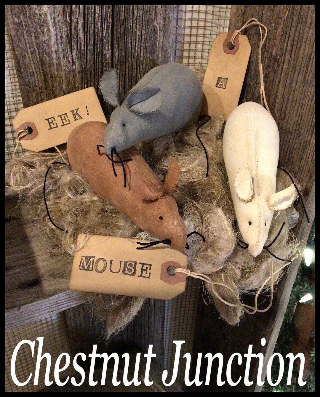 EEK A MOUSE Epattern Primitive Mice Pattern Digital Download Sewing ...