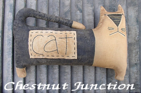 Folk Cat Epattern...primitive Country Cloth Doll Craft Decoration ...