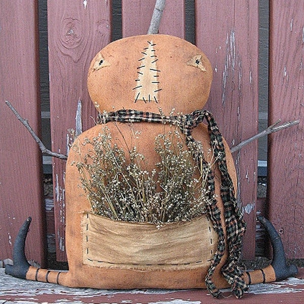 Primitive Pumpkin Doll Pattern - Etsy
