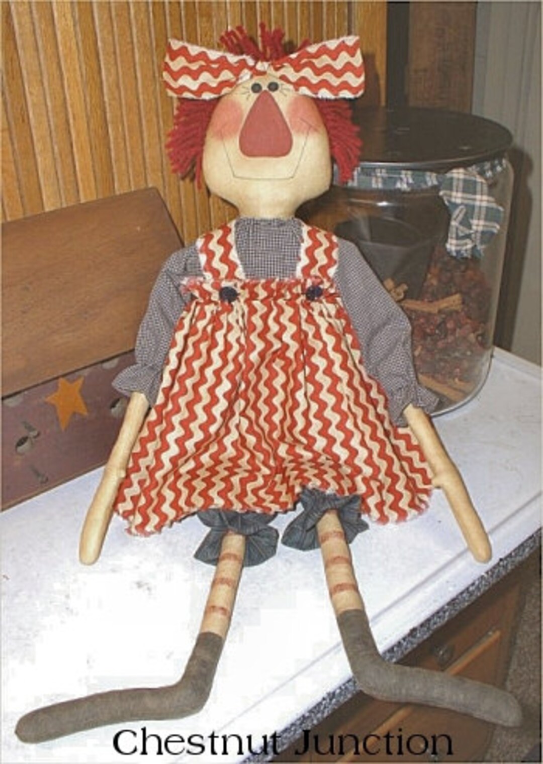 Jane Ann Epattern...primitive Country Cloth Doll Craft Digital Download ...