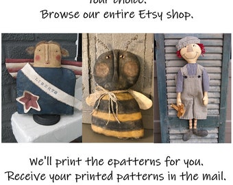 10 Mailed Paper Patterns...you Choose...receive in the US Mail...usa ...