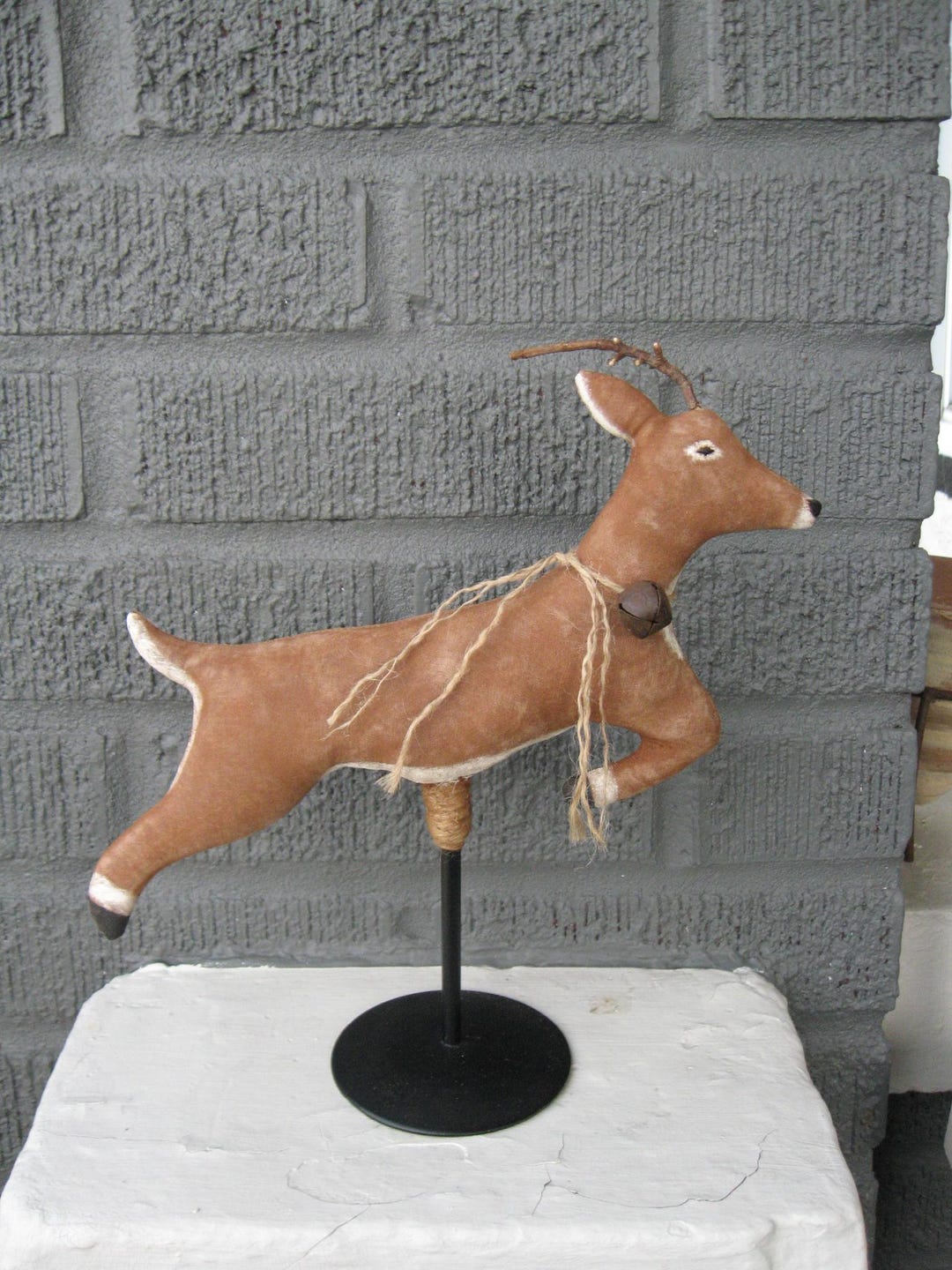 Leaping Deer Epattern...primitive Country Christmas Cloth Doll Ornament ...