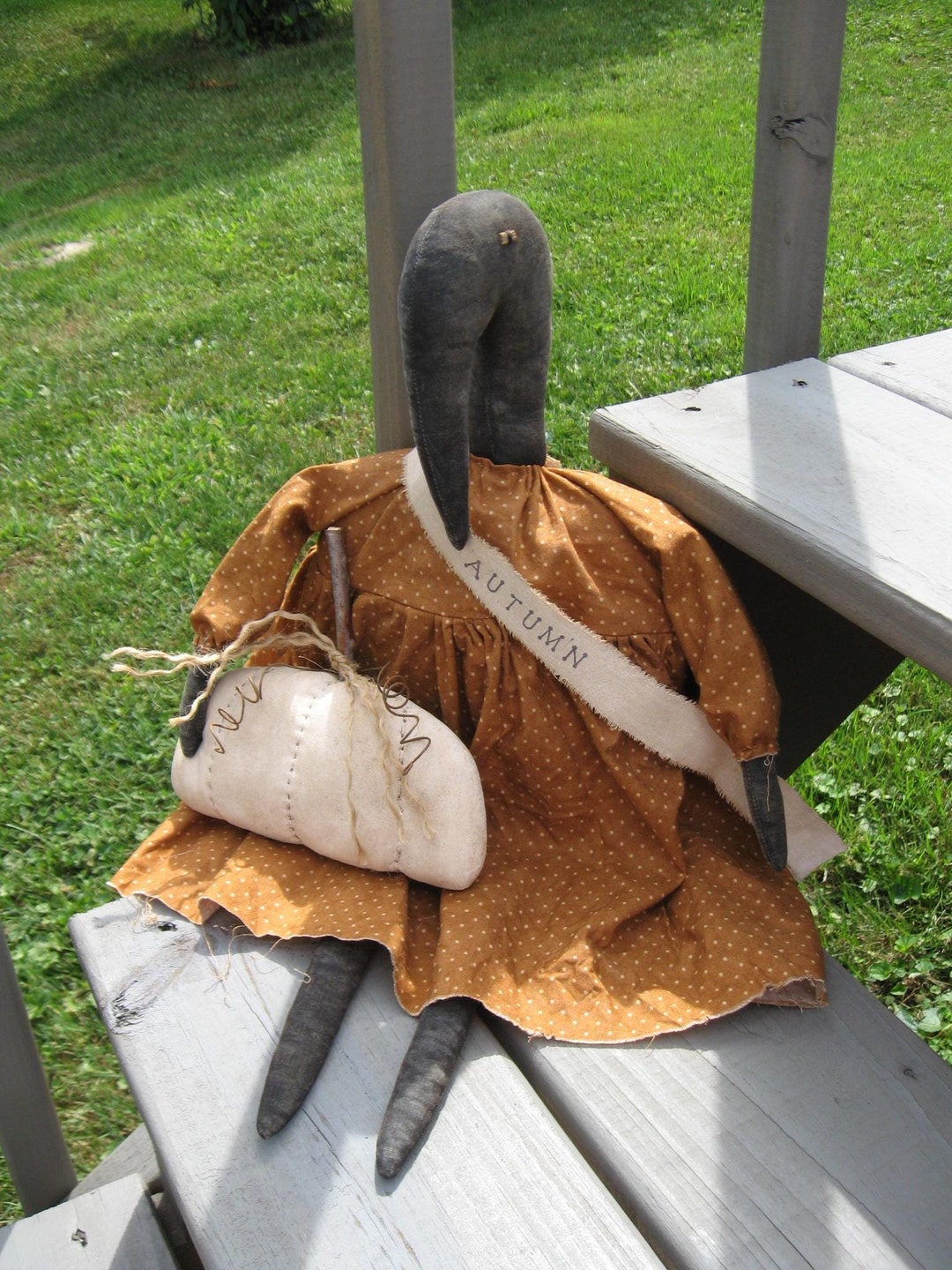 Autumn Crow Epattern...primitive Country Crow Cloth Doll Halloween ...