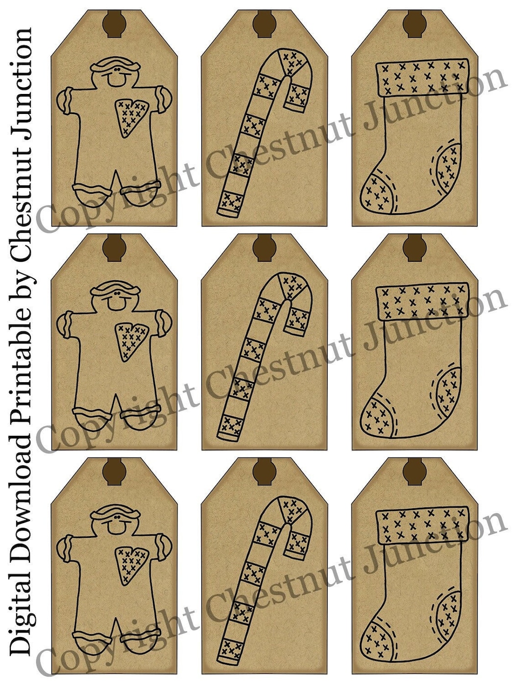 Holiday Classics 2 Printable...instant Download Primitive Christmas ...