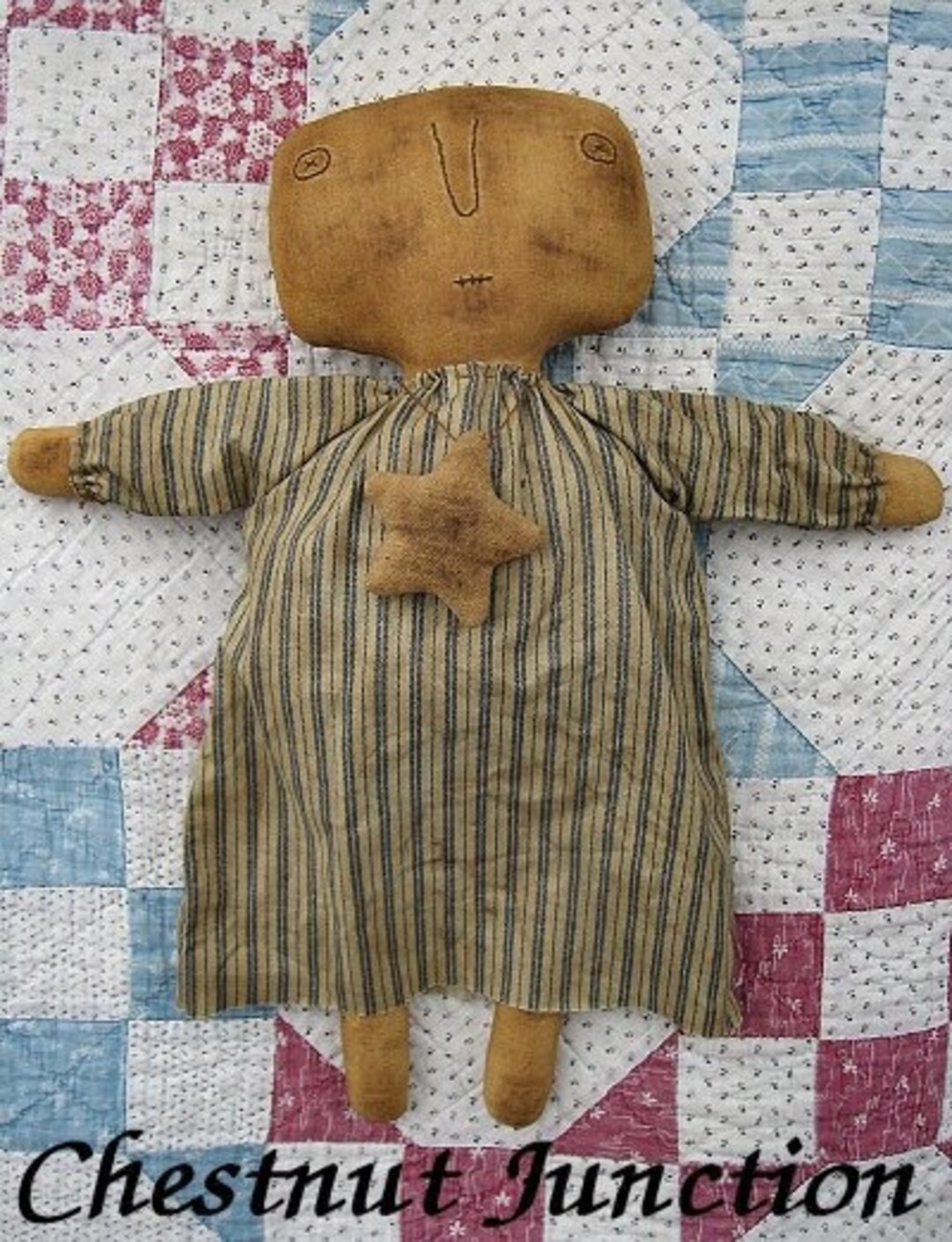 Ruth Epattern...primitive Country Cloth Doll Craft Digital Download ...