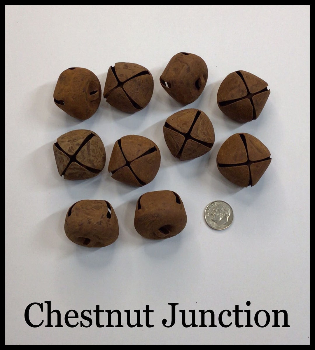 RUSTY JINGLE Bells...package of 10...1"...primitive Craft Supplies ...