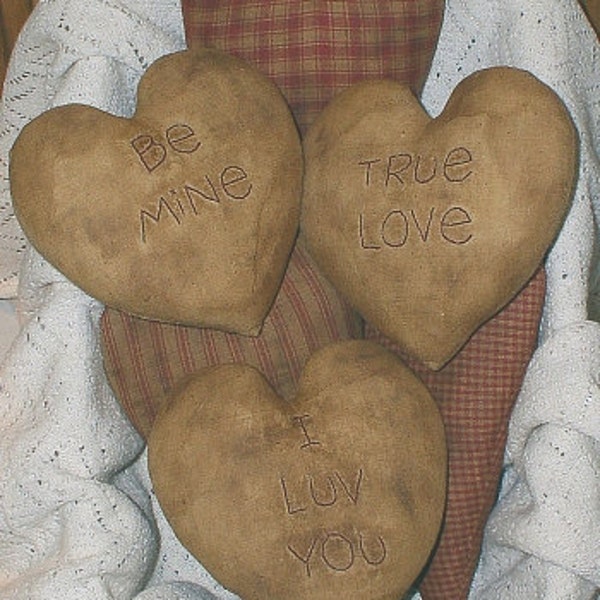 Primitive Hearts - Etsy