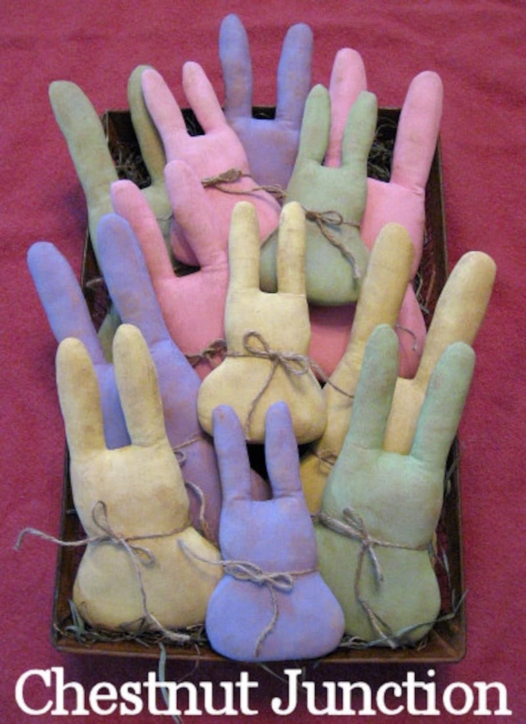 Bunch of Bunnies Epattern...country Primitive Easter Spring Bunny ...