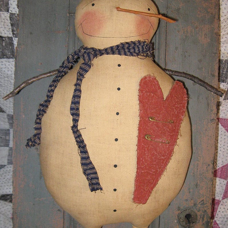 Snowman Sewing Pattern - Etsy