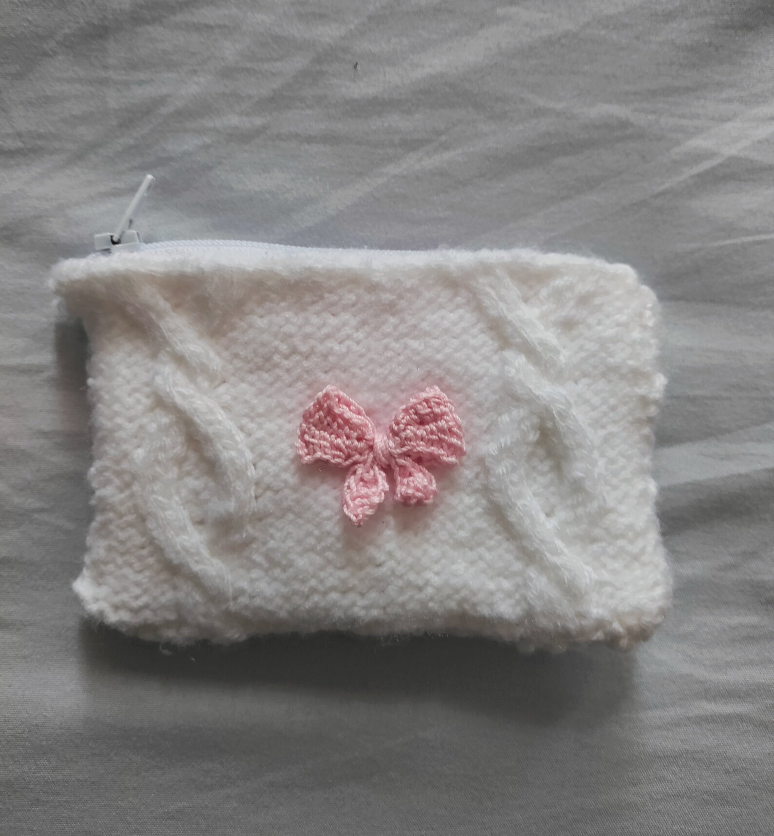 Handmade Knit Zippered Pouch | Coquette Accessory for Everyday ...