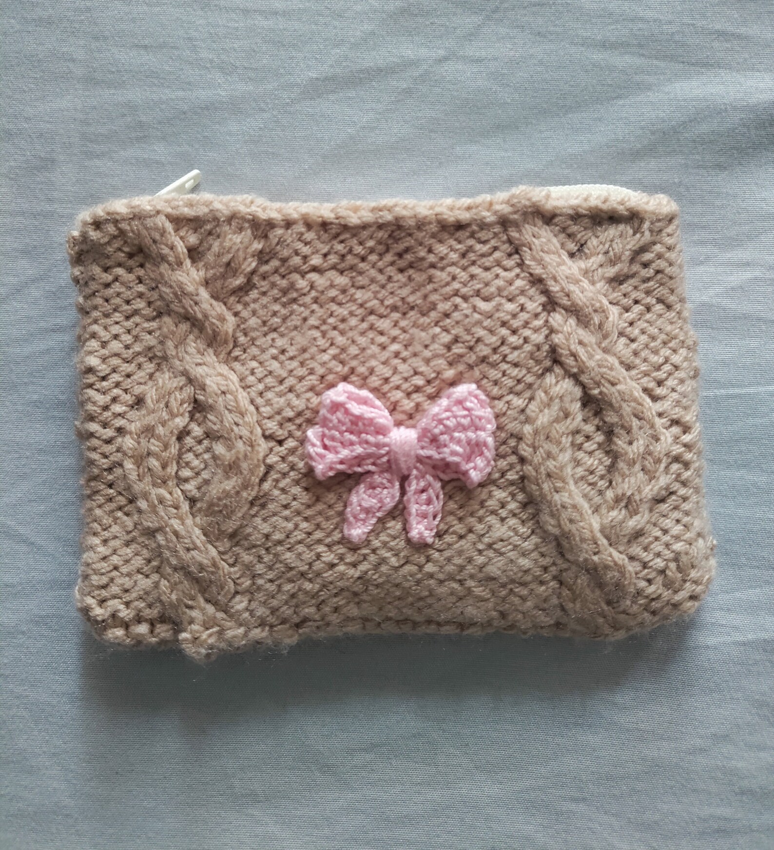 Handmade Knit Zippered Pouch | Coquette Accessory for Everyday ...